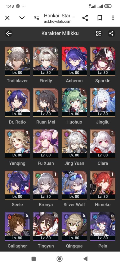 Honkai Star Rail STACKED FIREFLY x ACHERON x Premium Monoquantum x Jingliu Hypercarry with 12x ...