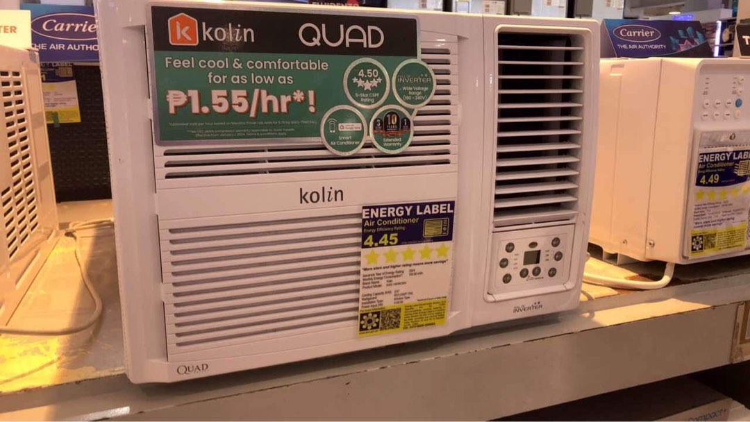 KOLIN WINDOW TYPE INVERTER AIR CONDITIONER, TV & Home Appliances, Air ...