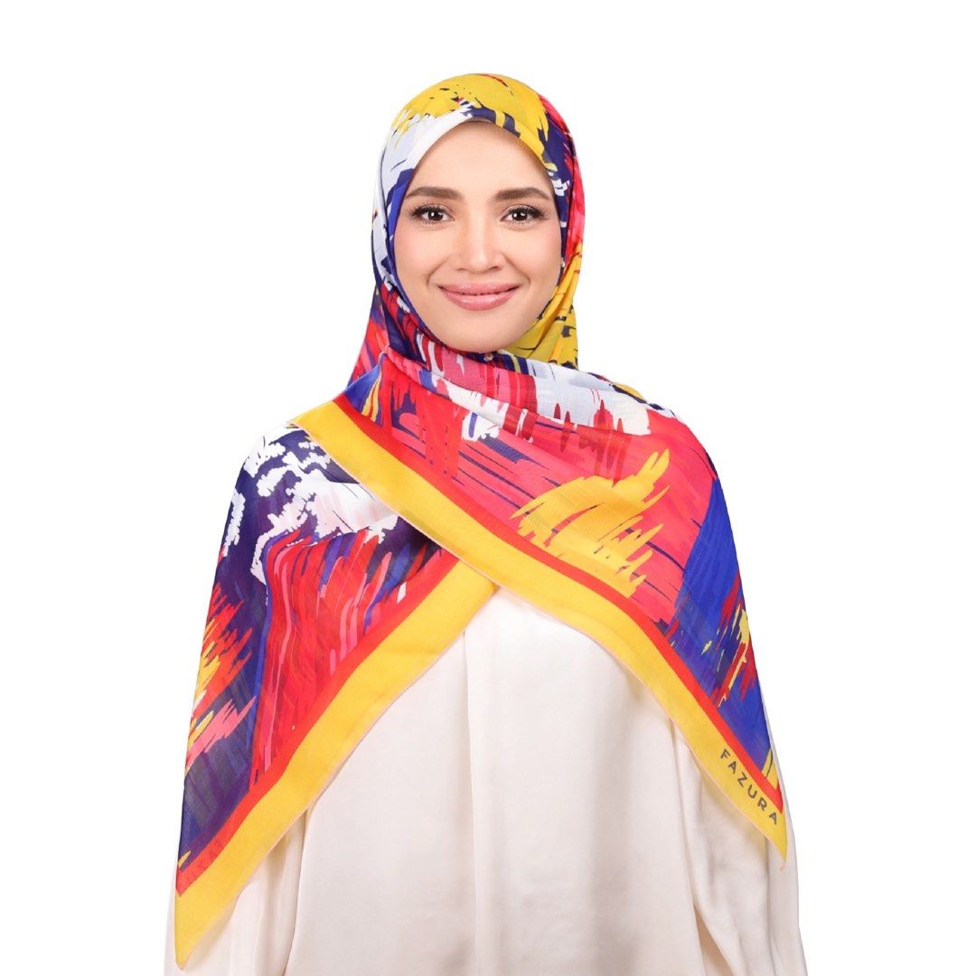 Lakaran Gemilang Tudung Bawal Fazura Edisi Merdeka, Women's Fashion ...