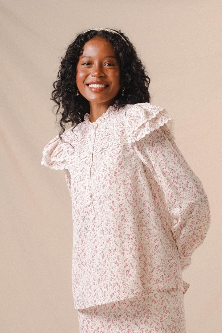 Petit Moi Maggie Kurung in Pink Blossom, Women's Fashion, Muslimah ...