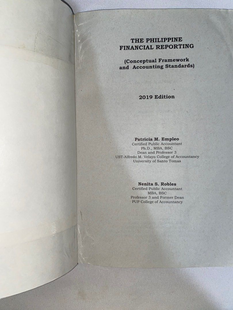 Philippine Financial Reporting (Conceptual Framework and Accounting ...