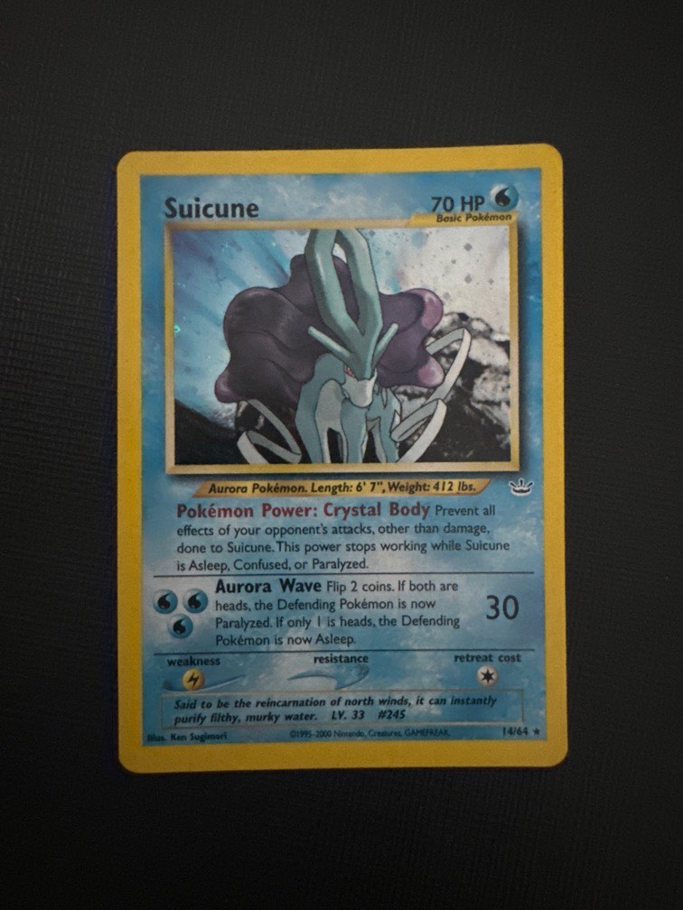 Pokémon TCG Suicune Neo Revelation 14/64 Holo Unlimited Holo Rare MP ...