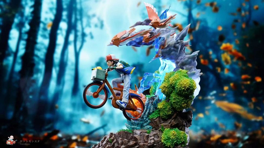 【PRE-ORDER】 Comic House Studio - Bicycle Ash Pokemon Resin Statue GK ...