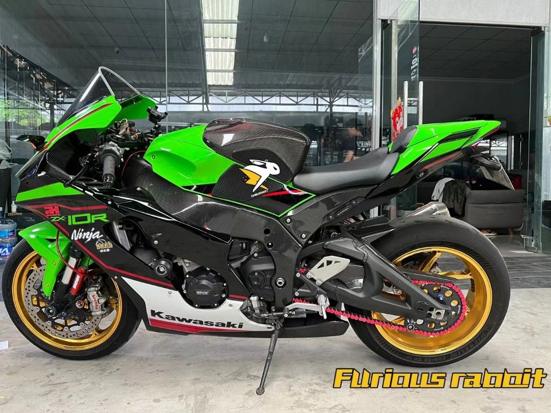 (Pre-Order For DEC) Kawasaki ZX10RR 2021 Onwards Carbon Tank Extension ...
