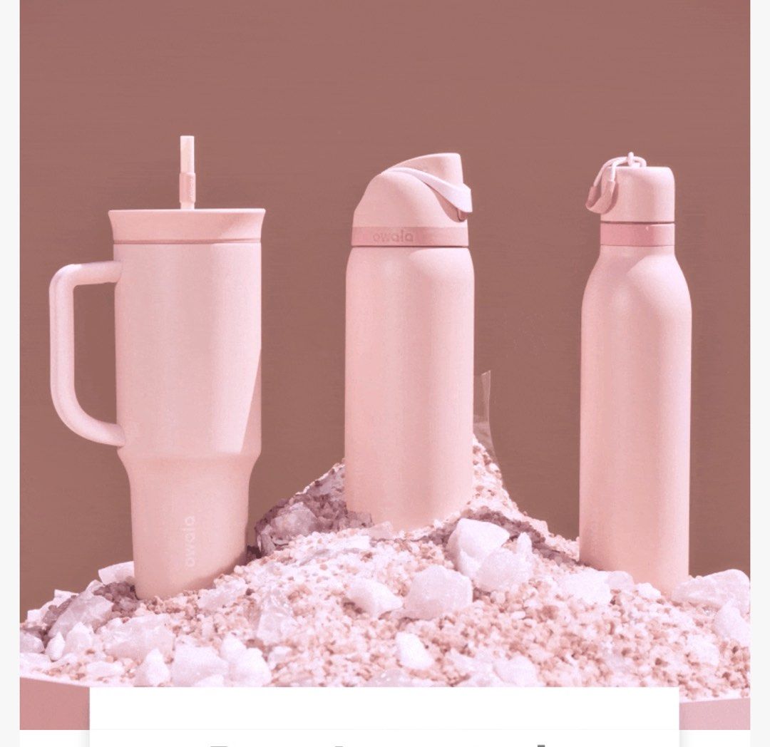 (preorder) new colours owala neutral freesip 24oz 32oz 40oz rose quartz ...