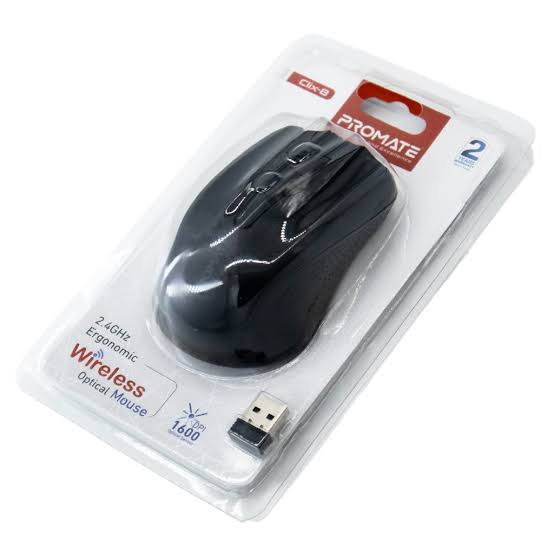 Promate Clix-8 2.4Ghz Wireless Ergonomic Optical Mouse, Computers ...