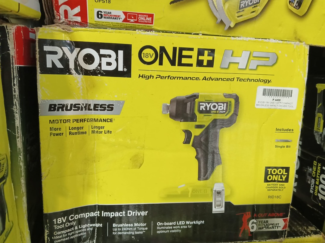 Ryobi 18v HP Compact Impact Driver, Commercial & Industrial ...