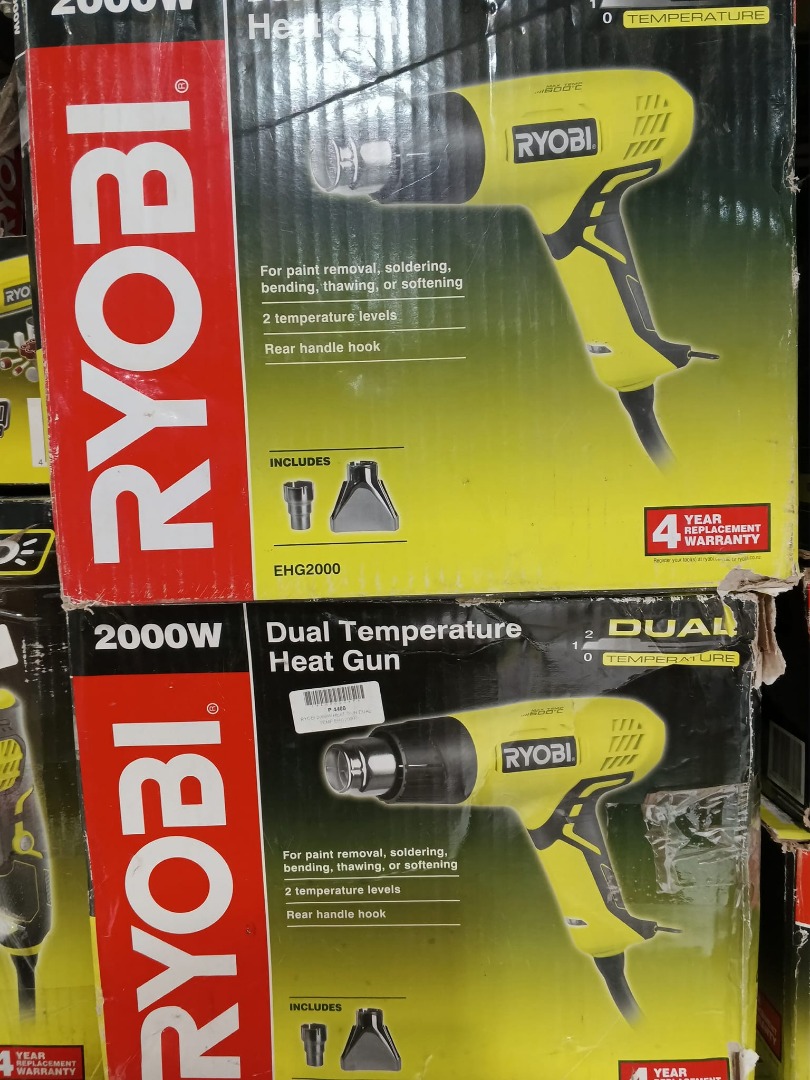 Ryobi 2000w Heat Gun Dual Temp, Commercial & Industrial, Construction ...