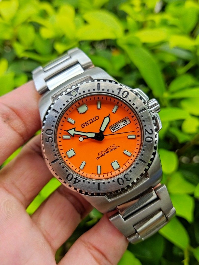 Seiko SKXA61 Orange Knight, Men's Fashion, Watches & Accessories ...