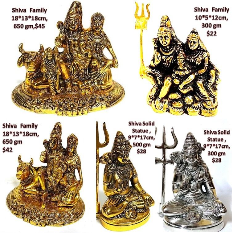 Shiva idol, Lord Murugan idol, Lingam, Nandi Cow, Conch, Siva temple ...