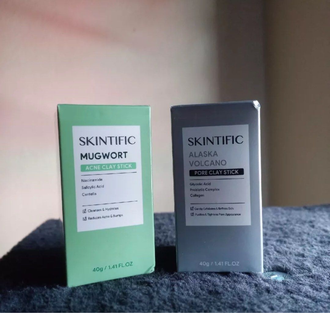 SKINTIFIC Clay Mask Stick Series Mugwort Volcano NIacinamide pink stick ...