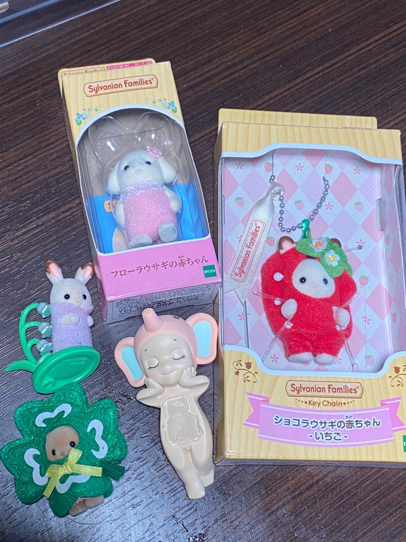 sylvanian families flora rabbit strawberry rabbit clover sonny angel dh ...
