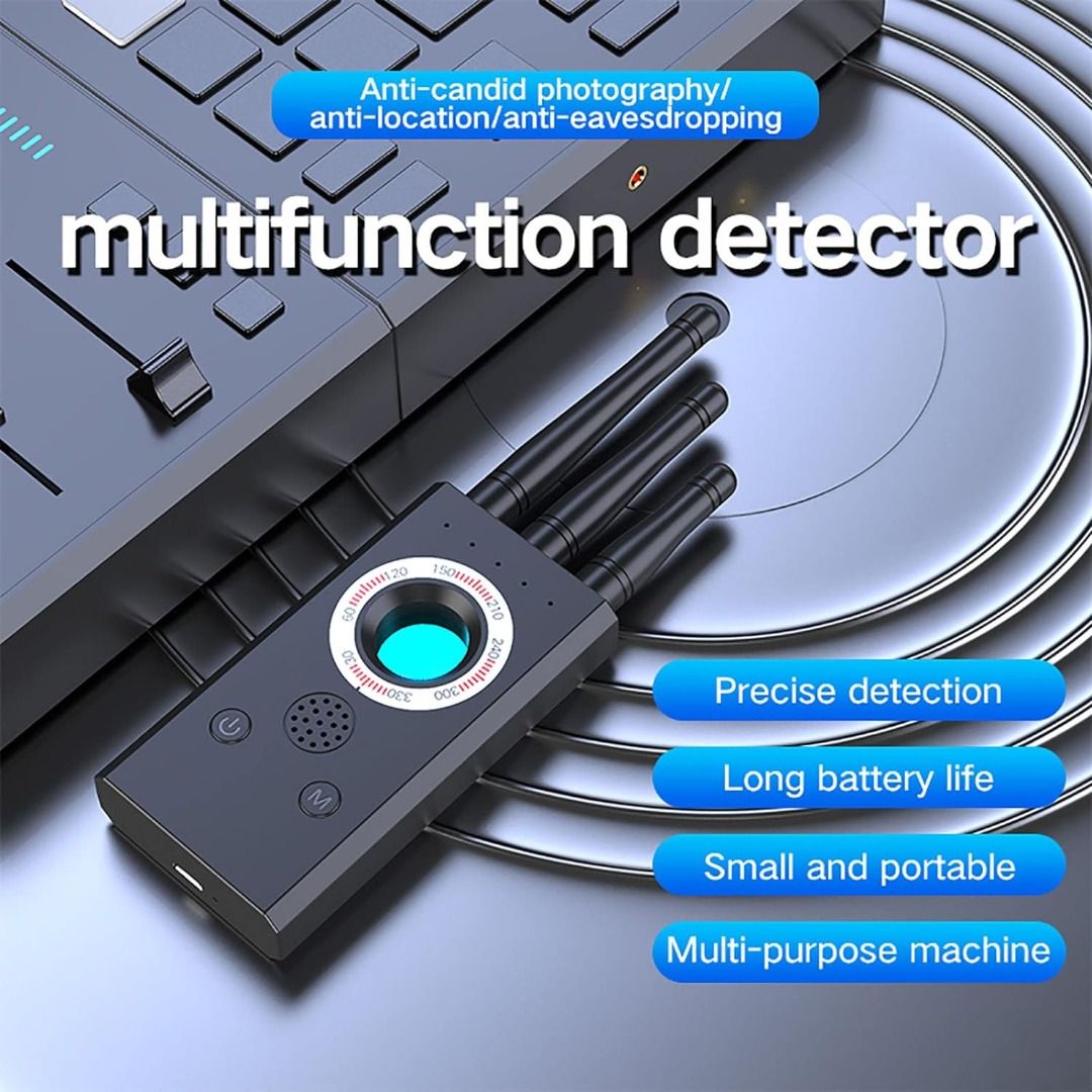 T16 RF 智慧無線訊號隱藏攝影機偵測器帶指示燈，無線音訊竊聽器攝影機偵測器查找器 hbackp T16 RF Intelligent ...