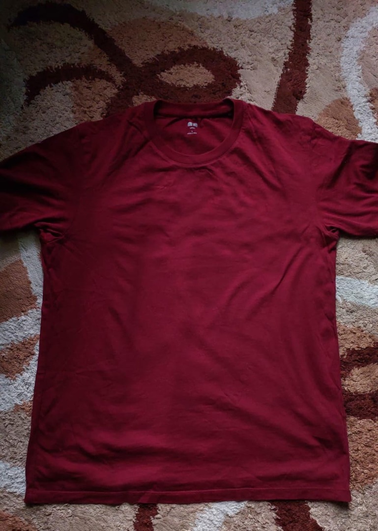 Uniqlo Supima Maroon, Men's Fashion, Tops & Sets, Tshirts & Polo Shirts on Carousell