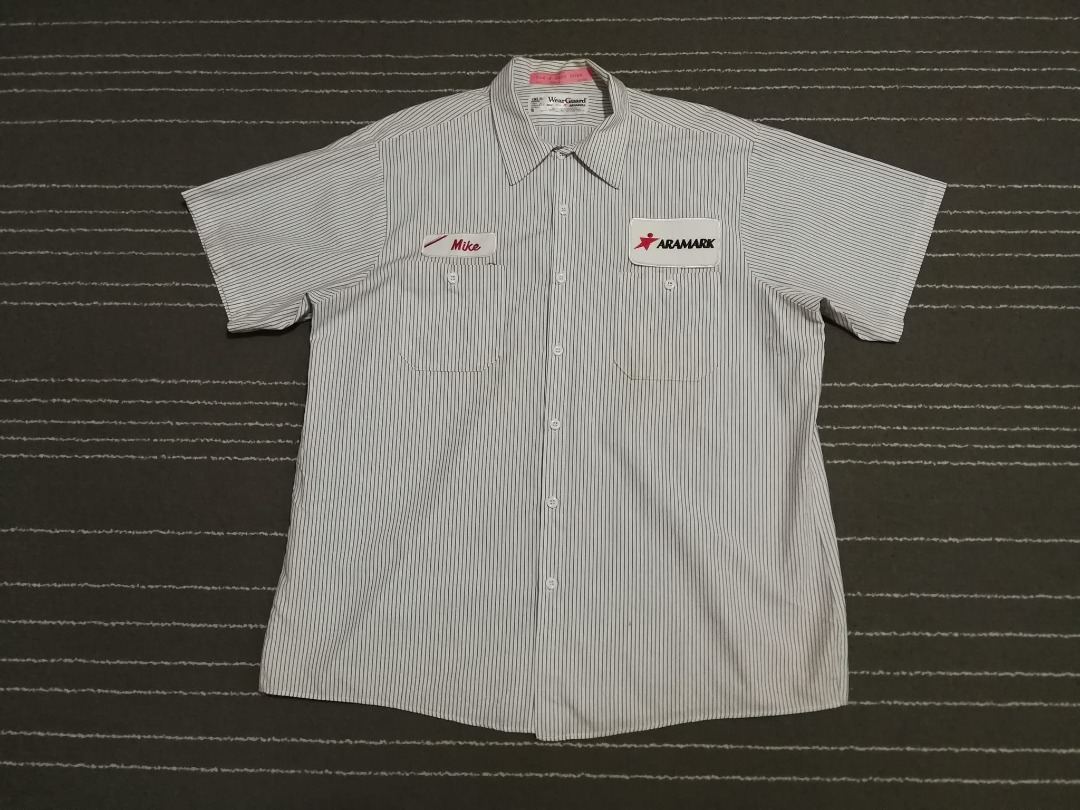 Vintage Aramark Mike work wear 2XL, Men's Fashion, Tops & Sets, Formal ...