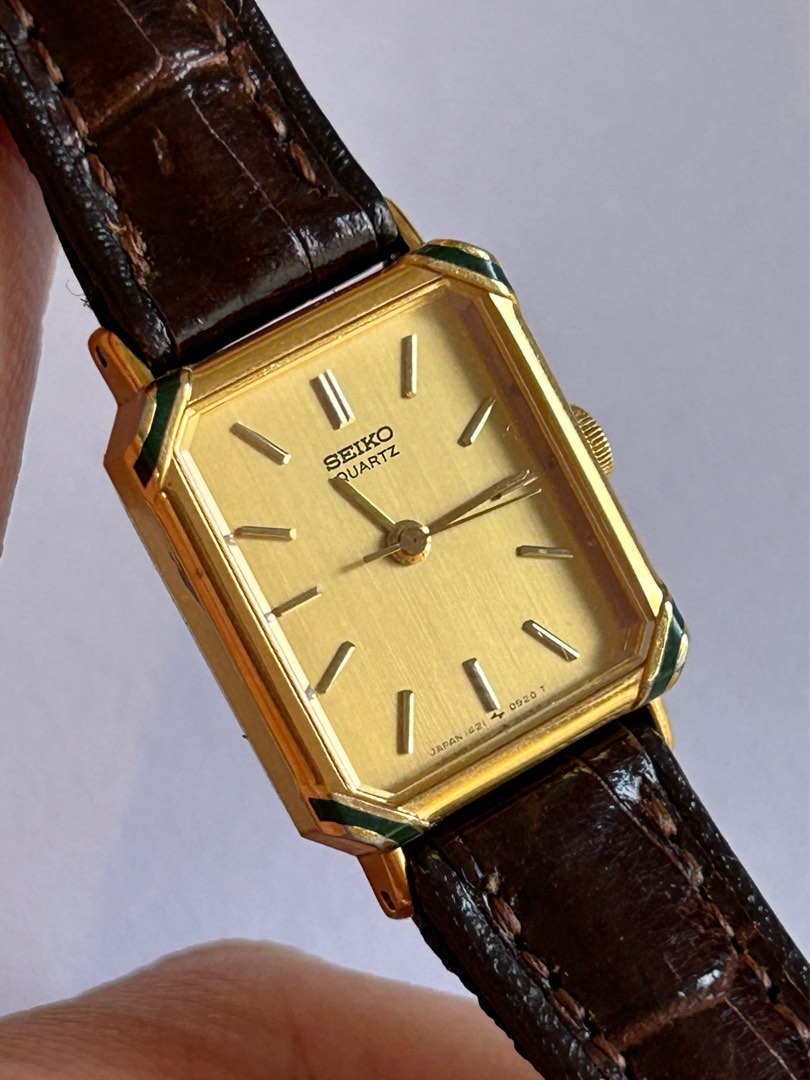Vintage Seiko Tank Ladies “Linen” Dial Tank Homage Tank Watch, Women's Fashion, Watches ...