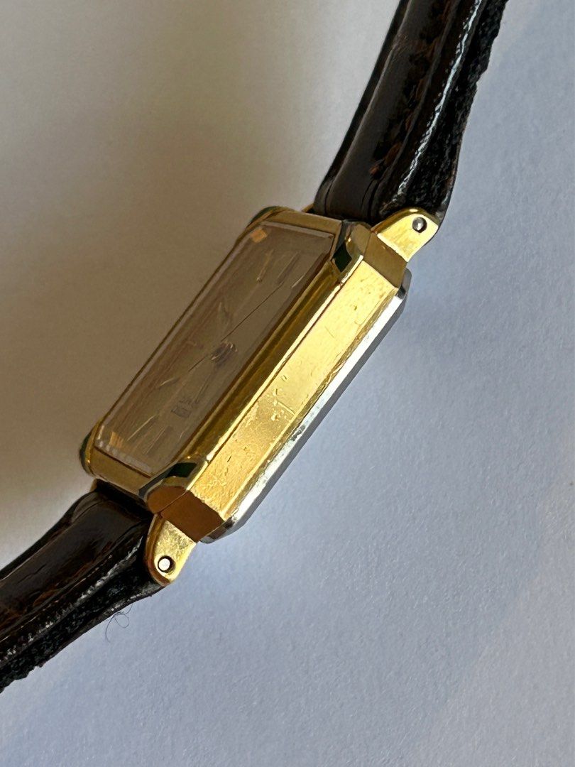 Vintage Seiko Tank Ladies “Linen” Dial Tank Homage Tank Watch, Women's ...