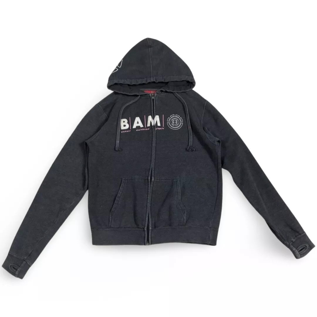 Vintage Y2K Bam Margera x Element Hoodie Jacket Womens, Women's Fashion ...
