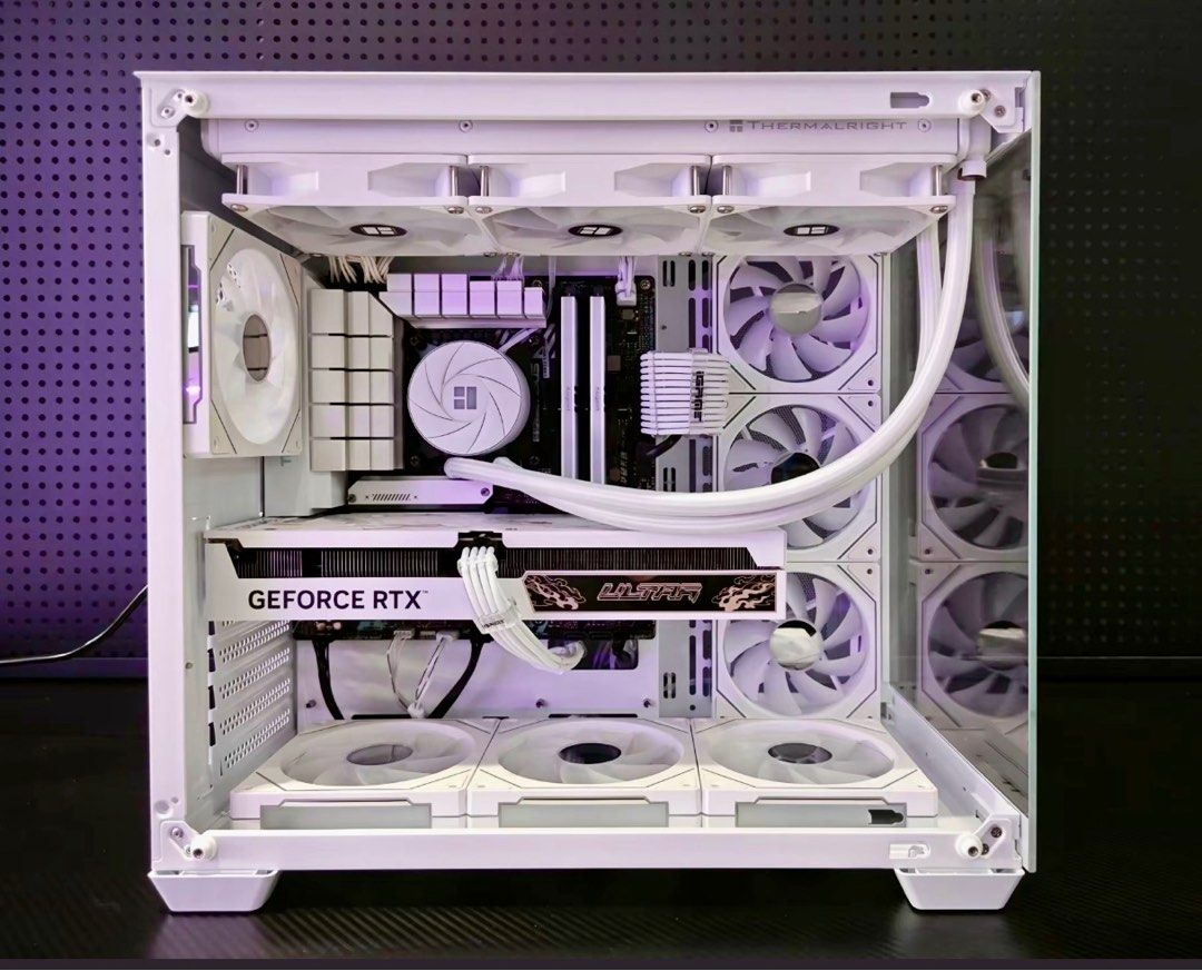 WHITE CUSTOM BUILD GAMING PC WITH 27 WQHD GAMING MONITOR SET, Computers ...