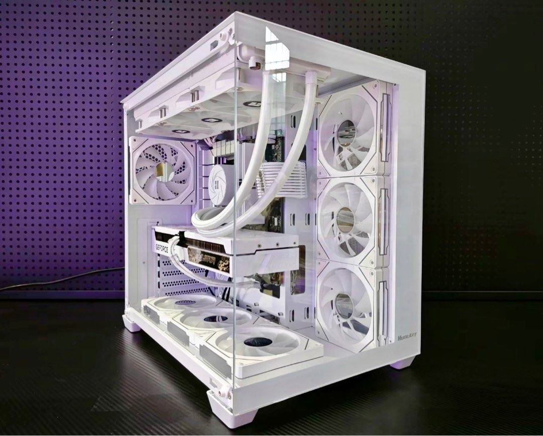 WHITE CUSTOM BUILD GAMING PC WITH 27 WQHD GAMING MONITOR SET, Computers ...