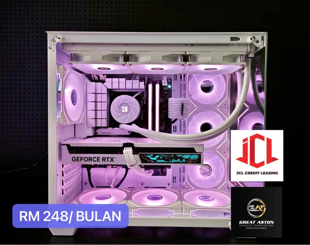 WHITE CUSTOM BUILD GAMING PC WITH 27 WQHD GAMING MONITOR SET, Computers ...