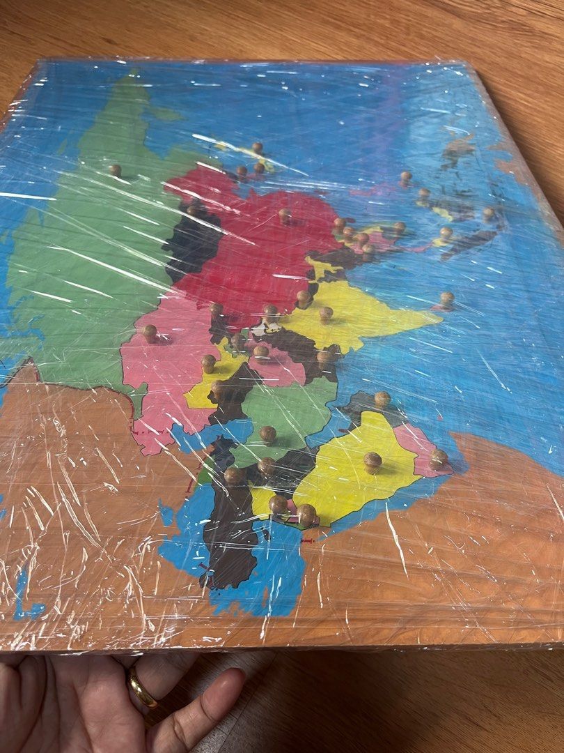Wooden Map of Asia with Control Maps (Montessori), Hobbies & Toys, Toys ...