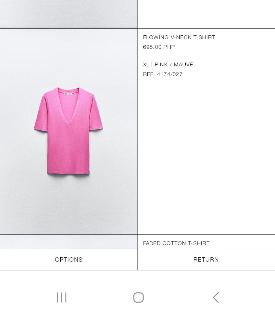 Original Brand New Zara Flowing V Neck Shirt XL with Tag, Women's ...