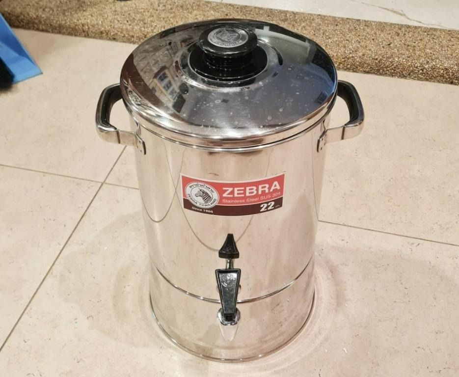 ZEBRA SUS304 Stainless Steel Water Dispenser Water Container 22cm ...