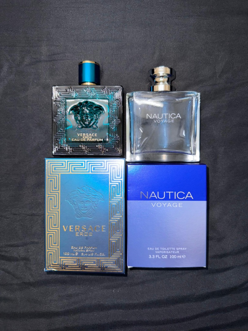 (4/9 More Discount!) Versace Eros EDP & Nautica Voyage EDT, Beauty ...