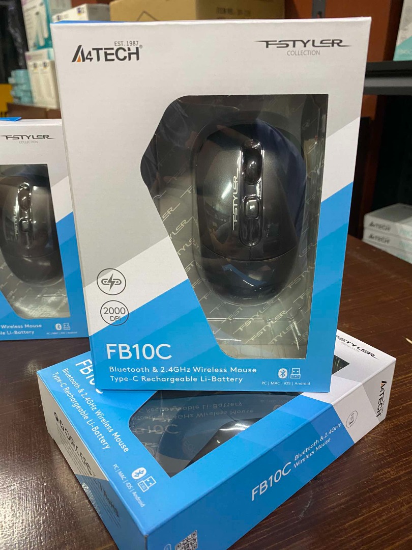 A4Tech FB10C Bluetooth & Wireless Rechargeable Mouse Baby Pink/Stone ...