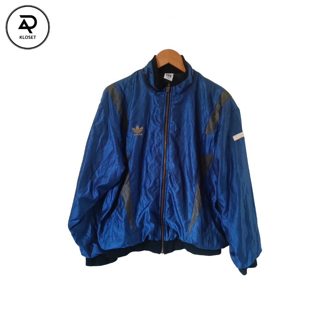 Adidas Vintage Blue Bomber Jacket, Men's Fashion, Coats, Jackets and ...
