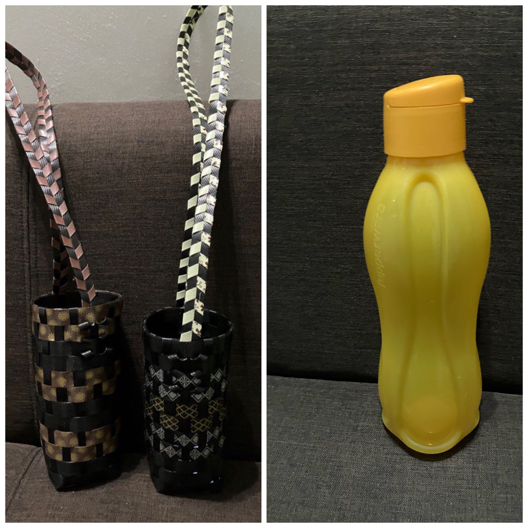 Anyaman Sarung botol air (Free Tupperware Tumbler), Women's Fashion ...