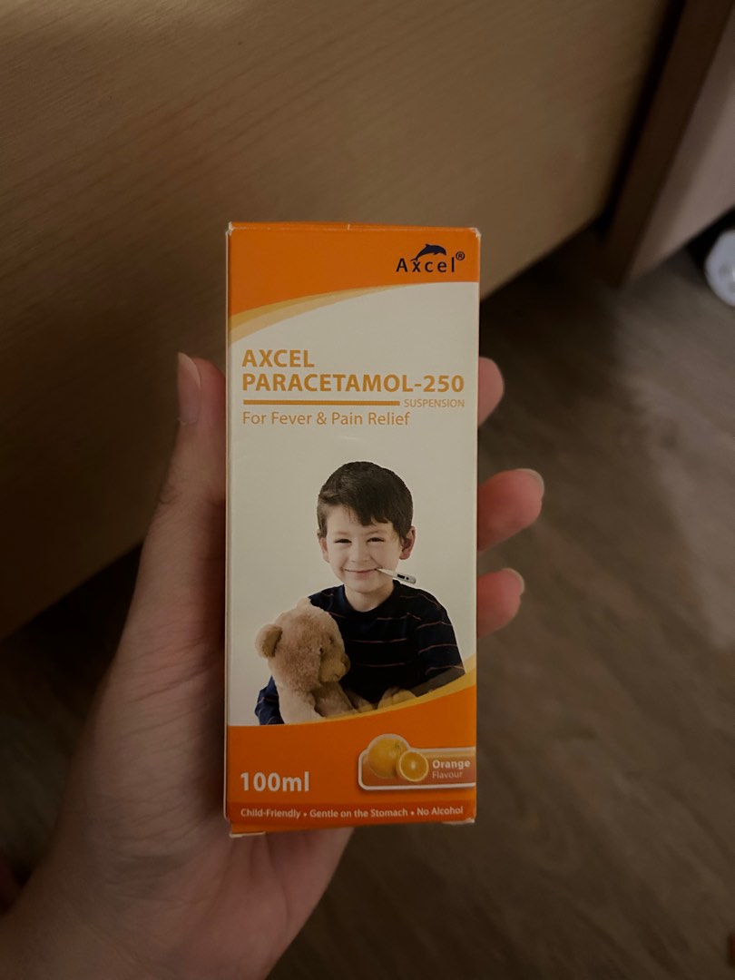 Axcel Paracetamol orange flavor, Health & Nutrition, Medical Supplies ...