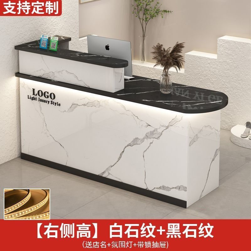 Bar counter, cash register, front desk, simple bar counter, rectangular ...