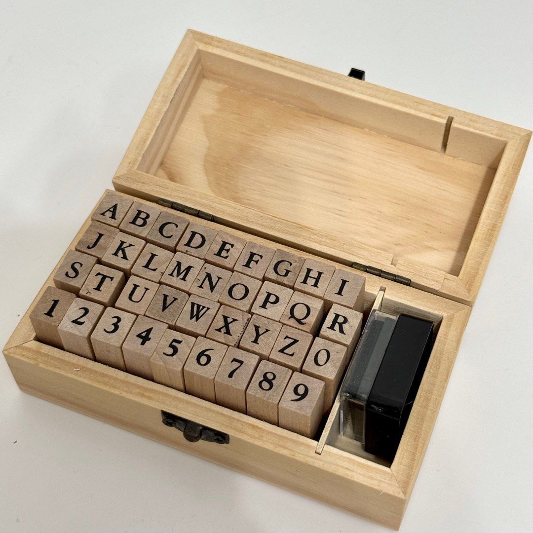 Basics Alphabet Number rubber stamp set alphabet chop, Hobbies & Toys ...
