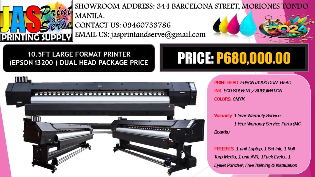 Brand New 10ft Large Format Printer Machine (Dual Head DX-11)/Eco ...
