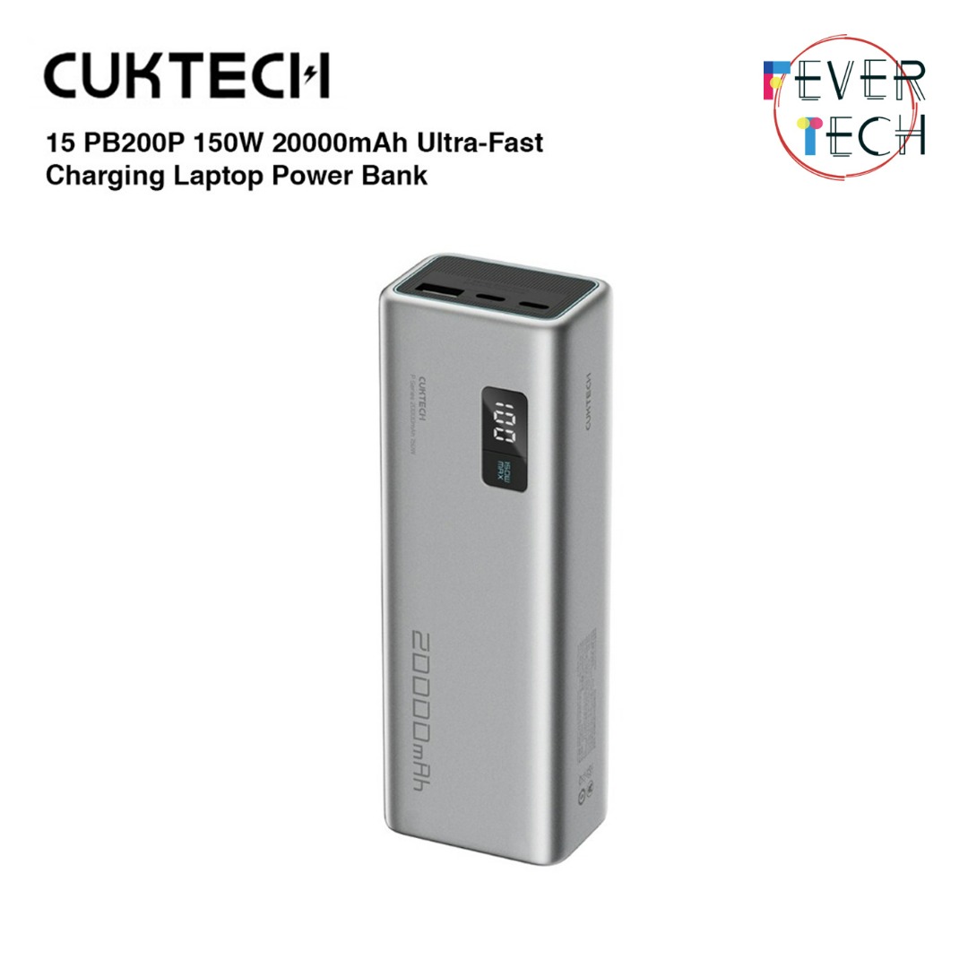 CUKTECH 20000mAh 150W High-Capacity Power Bank with 100W Laptop Fast ...