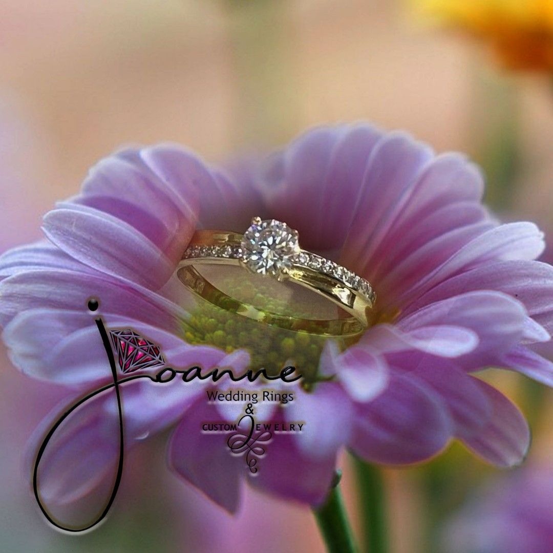 Diamond Stones Yellow Gold Proposal Engagement Ring, Women's Fashion ...