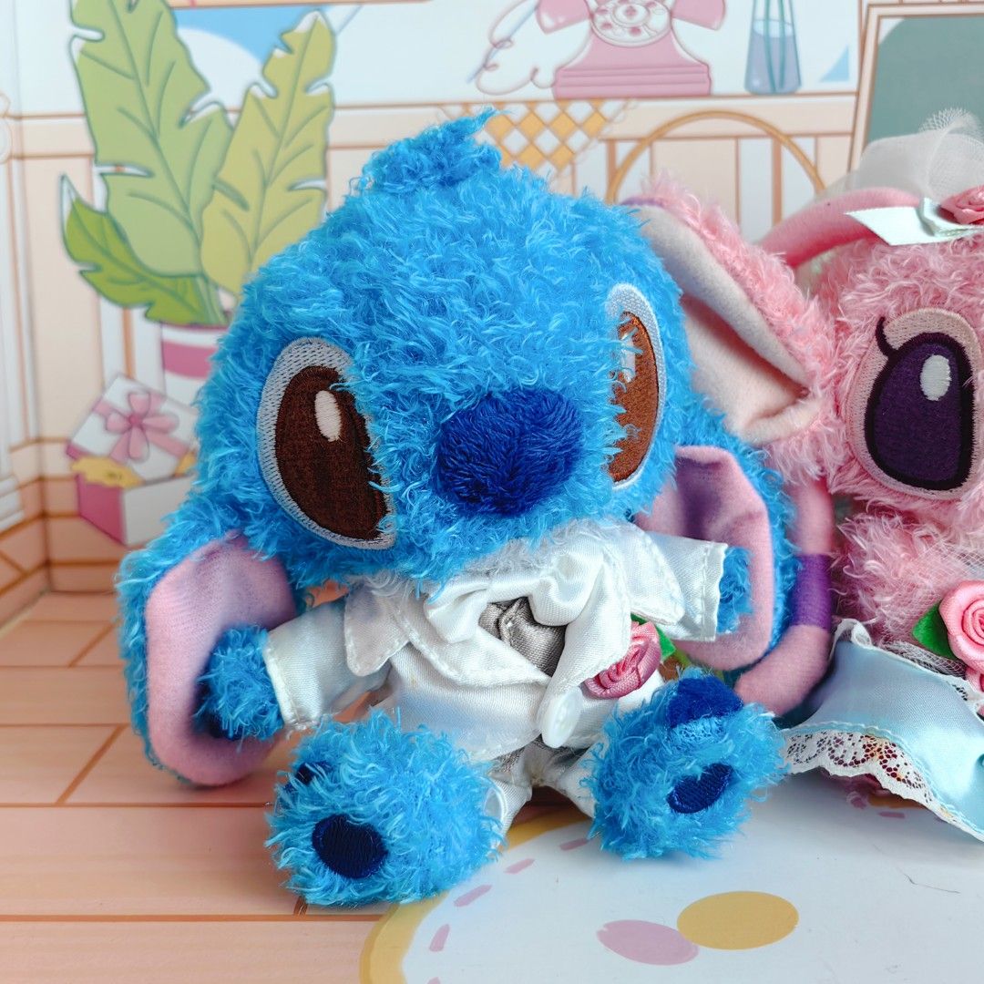 Disney stitch and angel couple wedding set, Hobbies & Toys, Toys ...