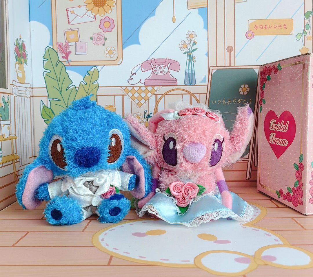 Disney stitch and angel couple wedding set, Hobbies & Toys, Toys ...