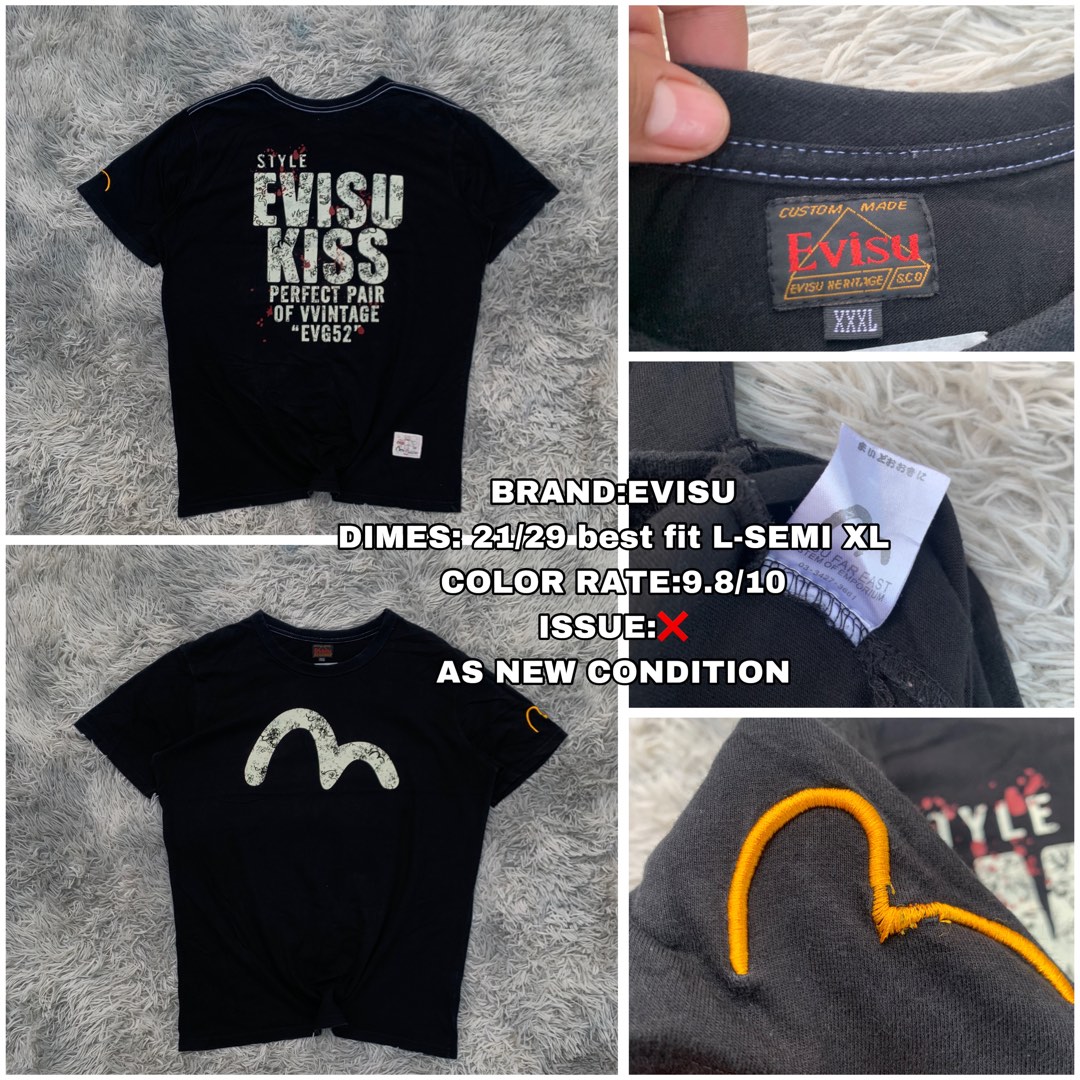 EVISU, Men's Fashion, Tops & Sets, Tshirts & Polo Shirts on Carousell