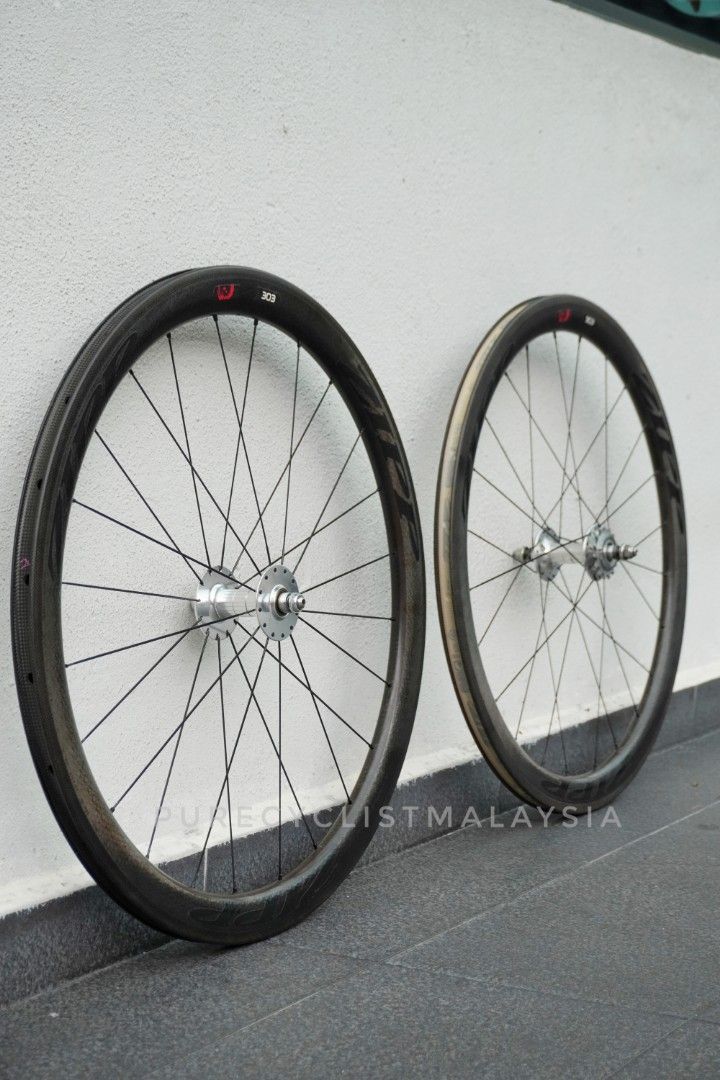 Fixed gear ZIPP 303 wheelset track bike Sports Equipment Bicycles Parts Bicycles on Carousell