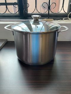 (BN) Mitsuko Small Stainless Steel Wok + Lid 25cm, Furniture & Home ...