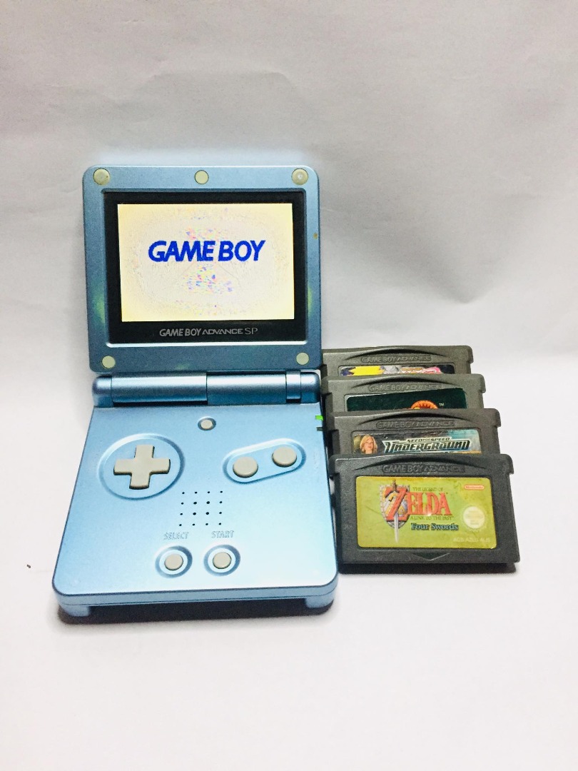Gameboy Advance SP 101 Pearl Blue, Video Gaming, Video Games, Nintendo ...
