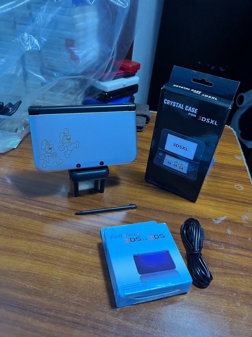 Nintendo Old 3DS XL Silver Mario & Luigi Limited Edition (Non Cfw ...