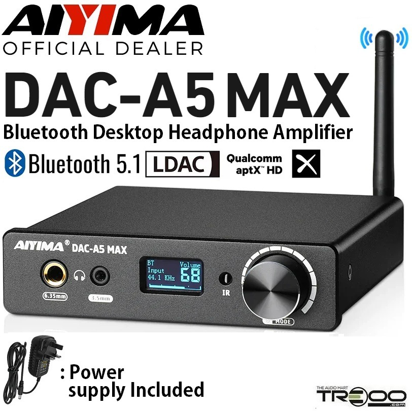[Official] AIYIMA DAC-A5 MAX Wireless Bluetooth Desktop Headphone Amplifier, USB DAC ...