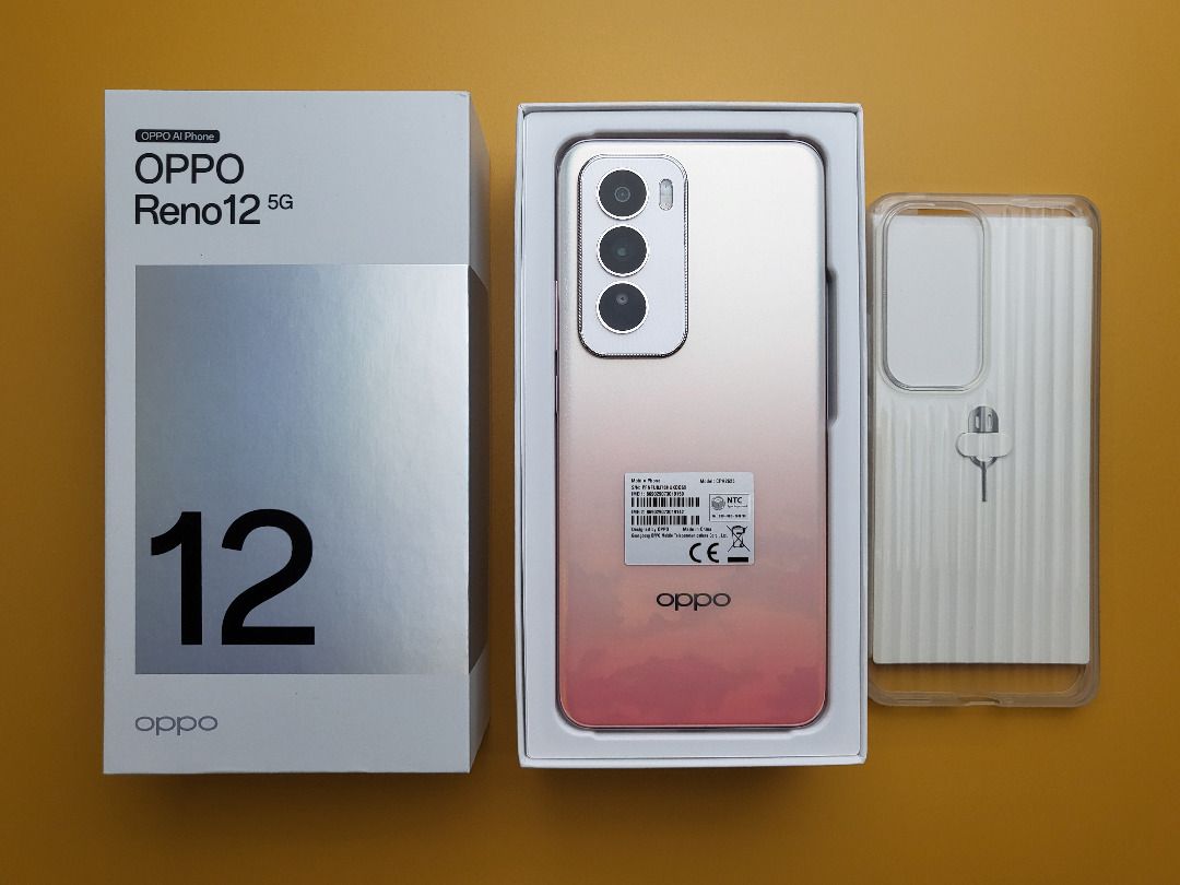 Oppo Reno 12 12/256 Sunset Pink NTC Approved Complete 1 week old ...