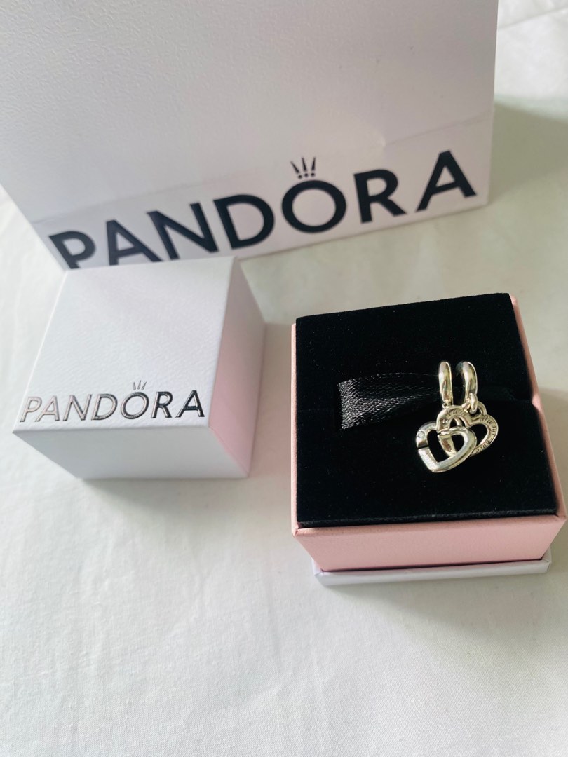 Pandora Linked Sister hearts split dangle charm, Women's Fashion ...
