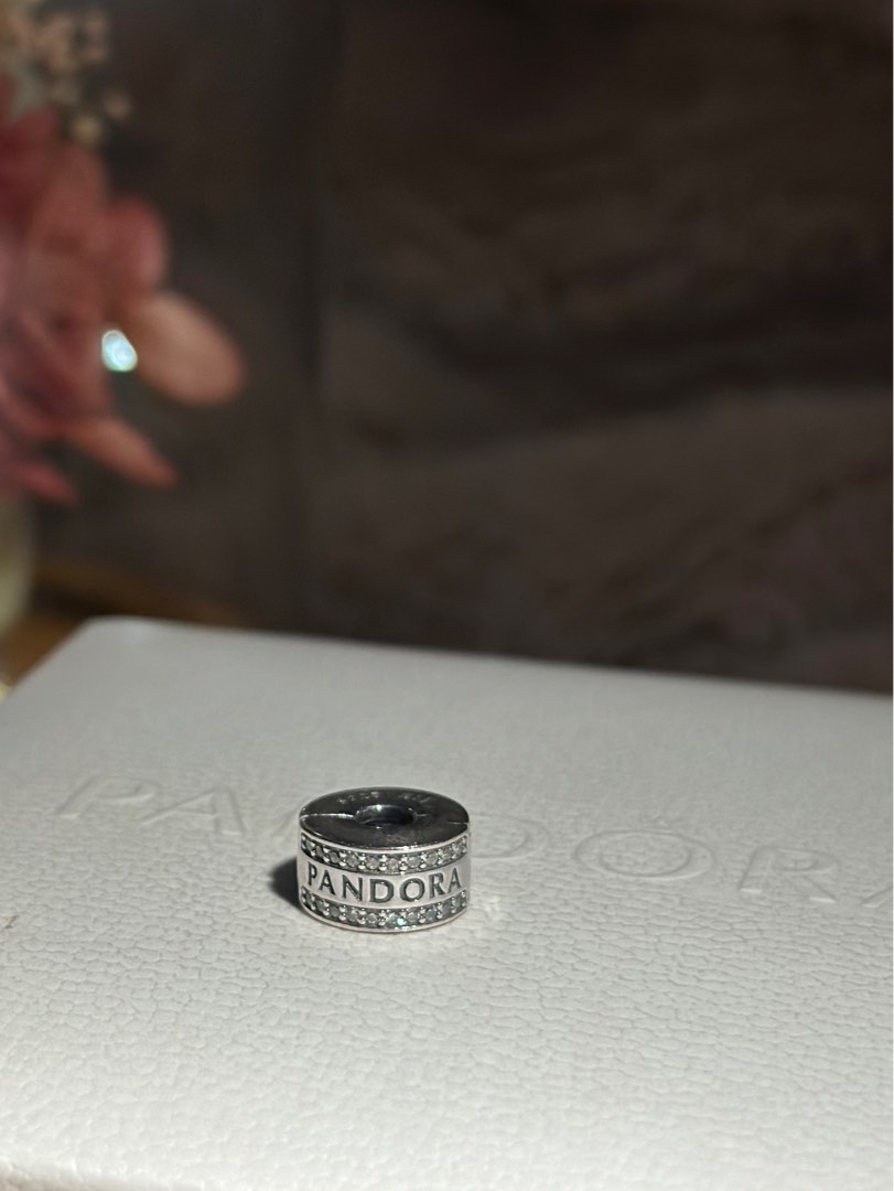 Pandora Logo Clip Charm, Women's Fashion, Jewelry & Organisers, Charms ...