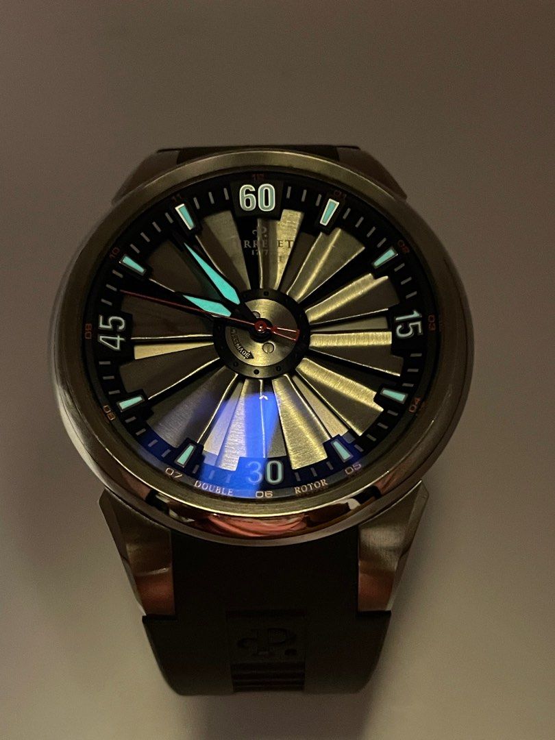 Perrelet Turbine Titanium 44mm Rotating Dial Swiss Automatic Watch ...